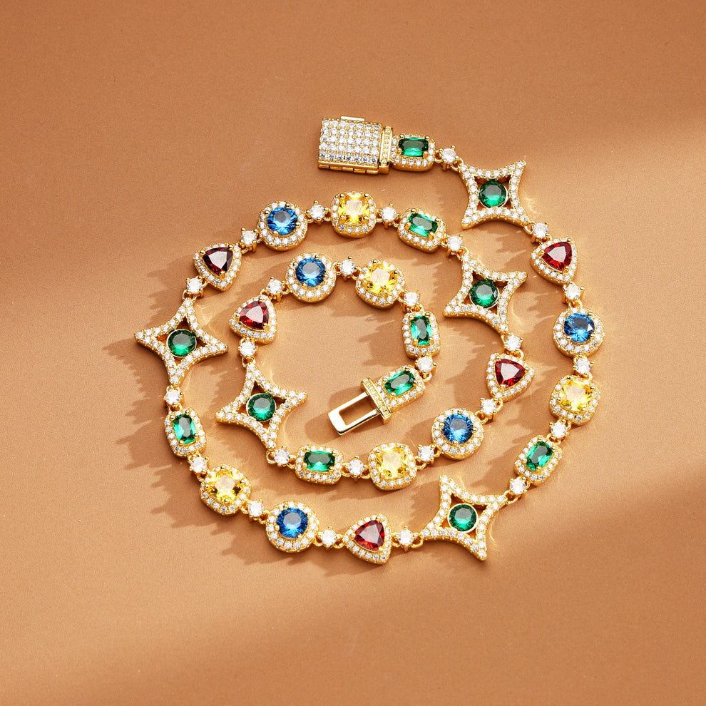 Ice Out Multi-color Diamonds Chain – iceyqueen