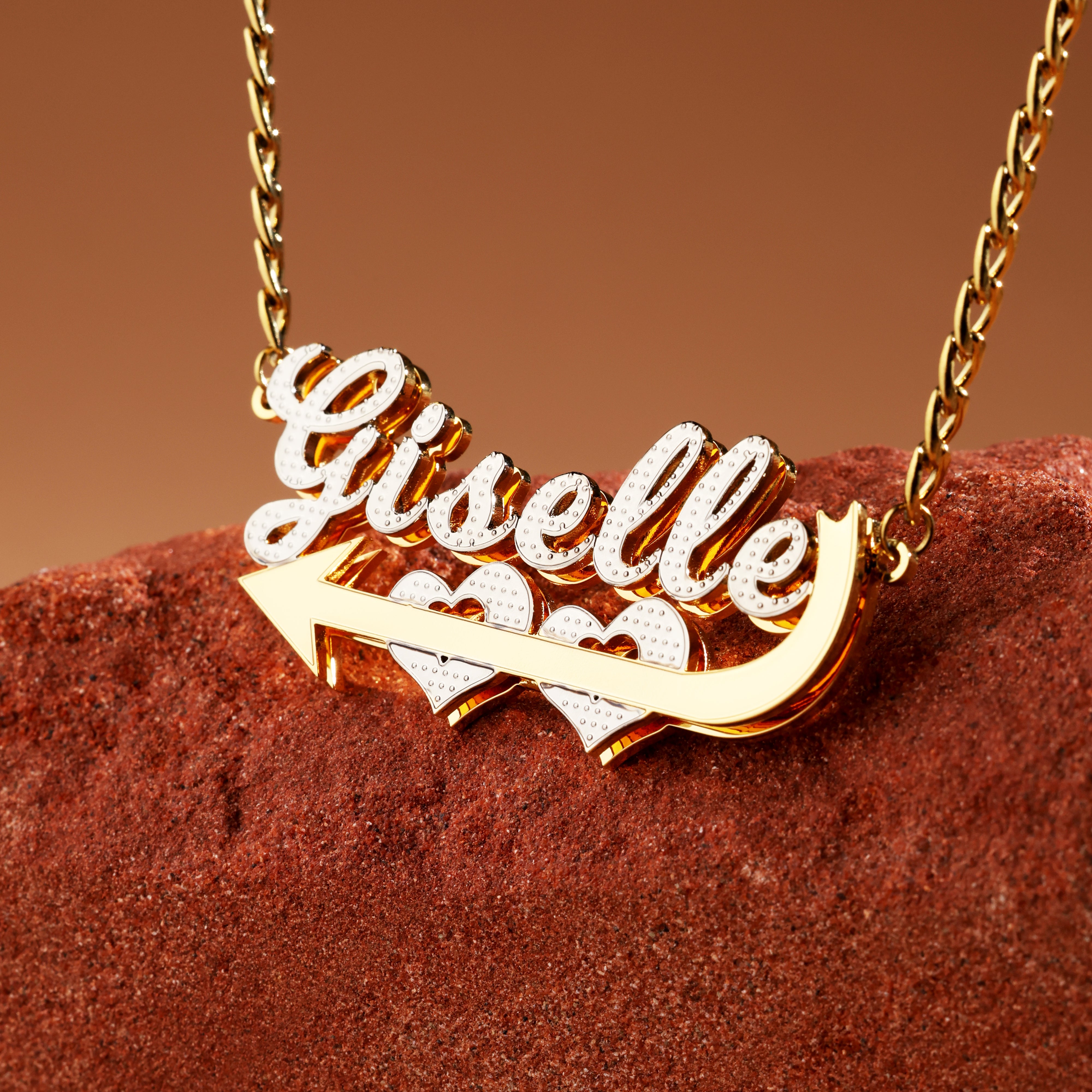 Double Plated Heart Name Nacklace – iceyqueen