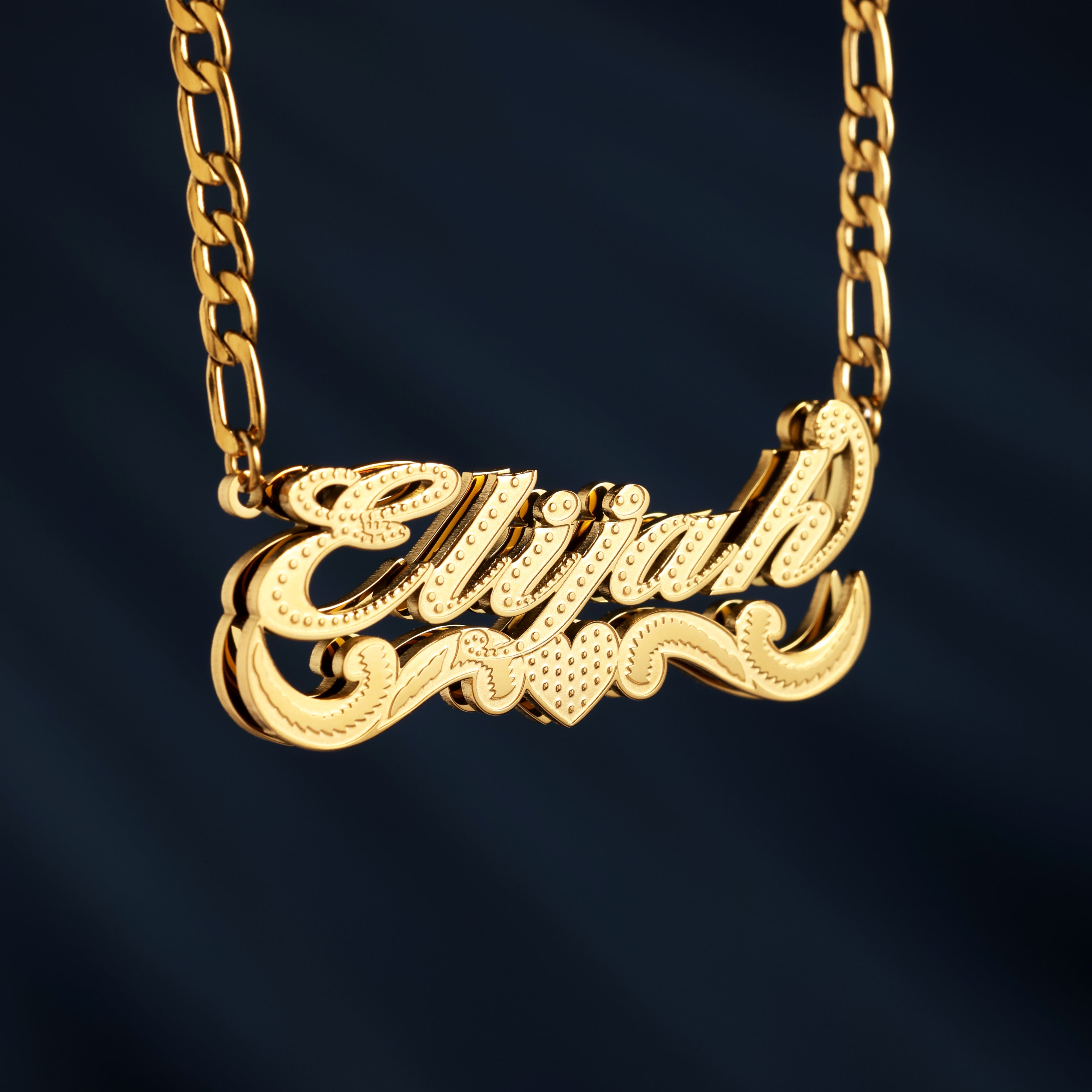 Custom Name 18K Gold Crown Nameplate Necklace – iceyqueen