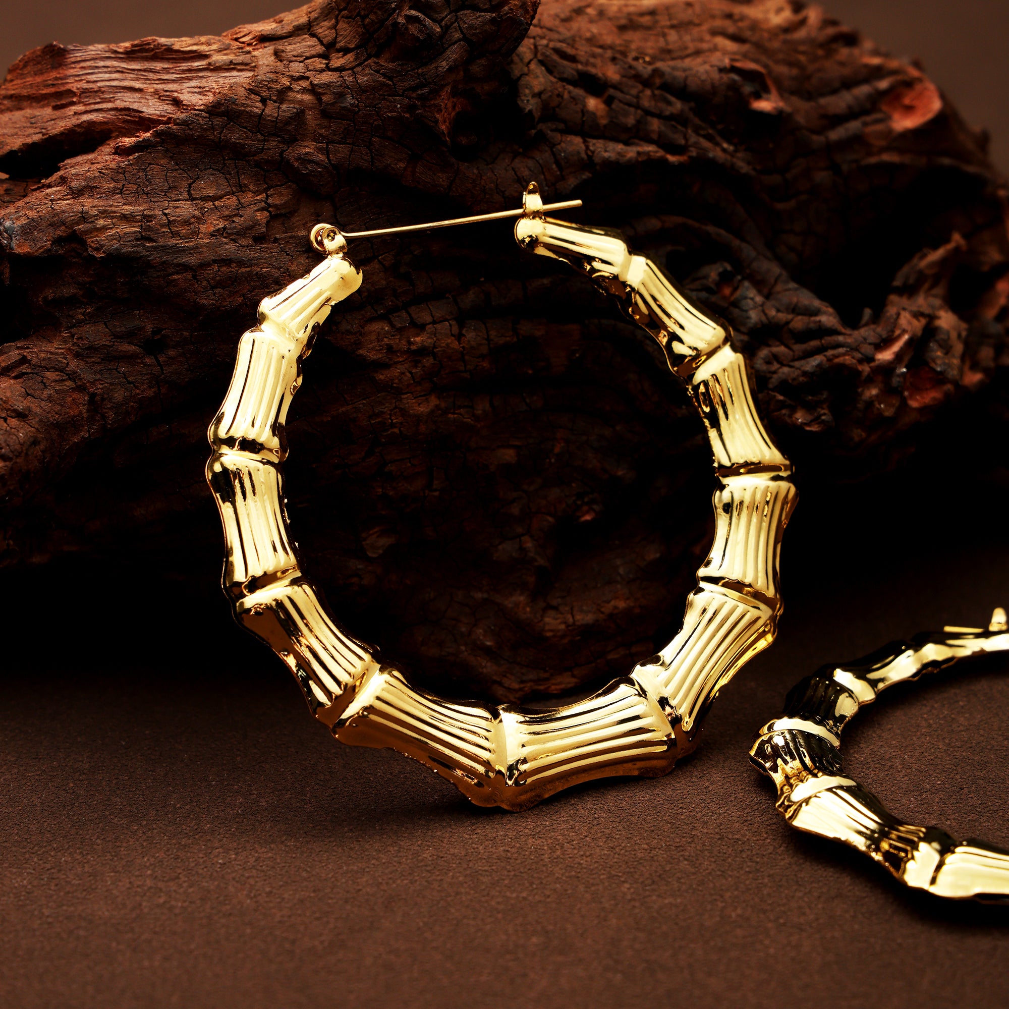 Bamboo Hoop Earrings – iceyqueen