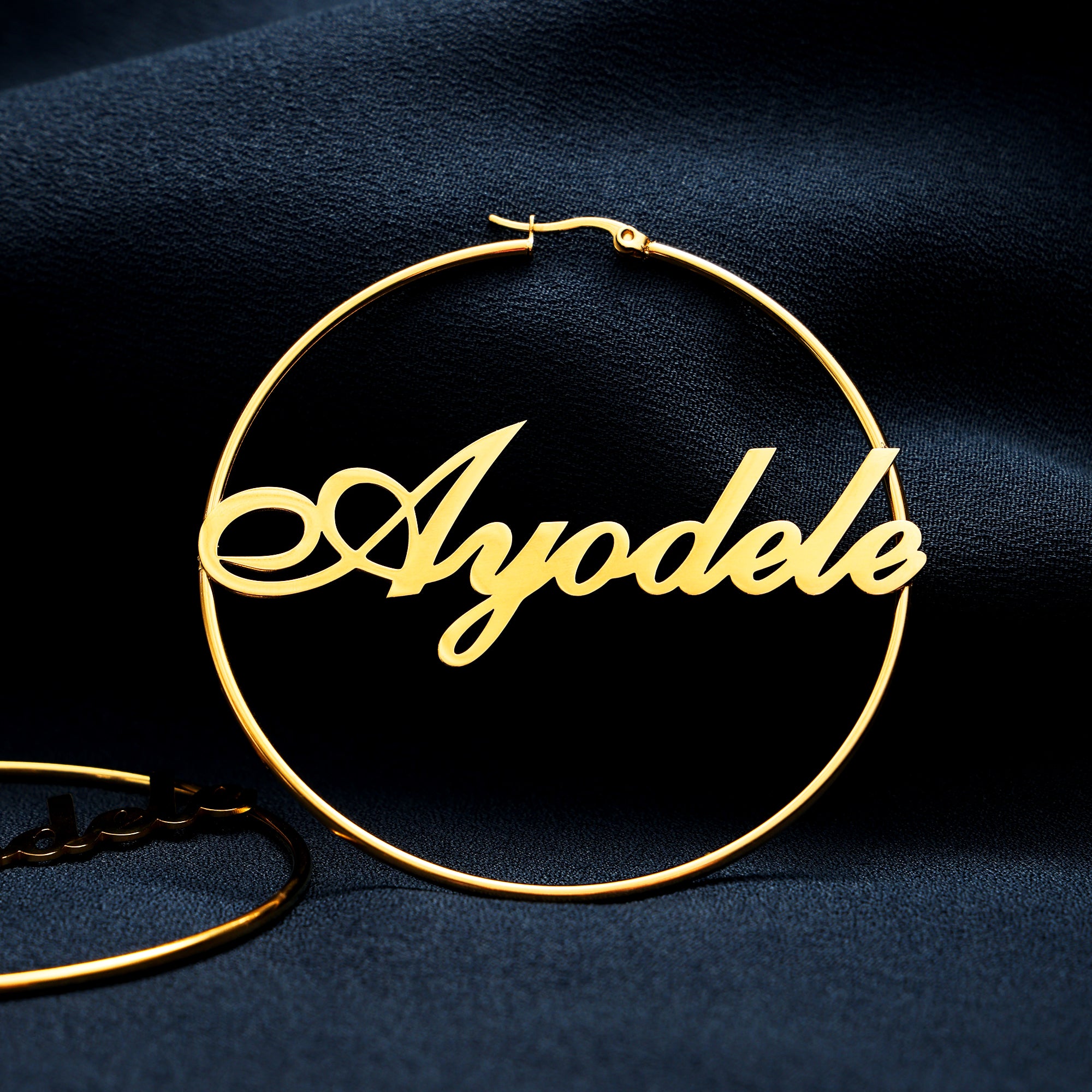 Personalized Cursive Name Hoop Earrings – iceyqueen